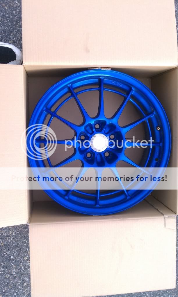 FS/FT: (For Sale or Trade) 18X8.5 FT BLUE Enkei NT03+M - NASIOC